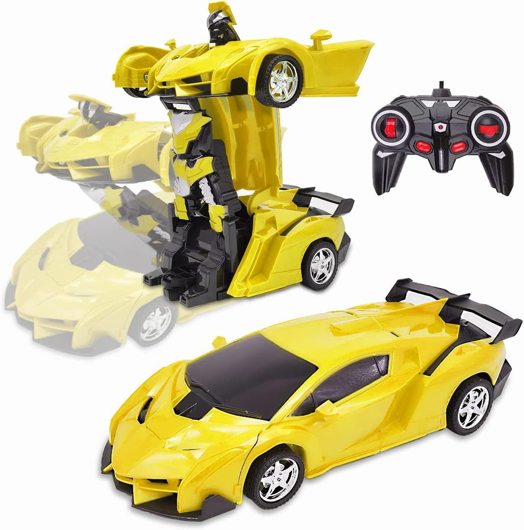 2 in 1 Transforming Remote Control Car, One-Click Deformation Robot RC ...