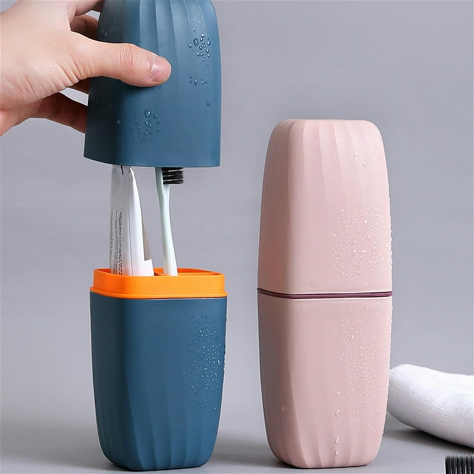 2 in 1 Travel Toothbrush Cup Case Travel Toothbrush Holder With Cover ...