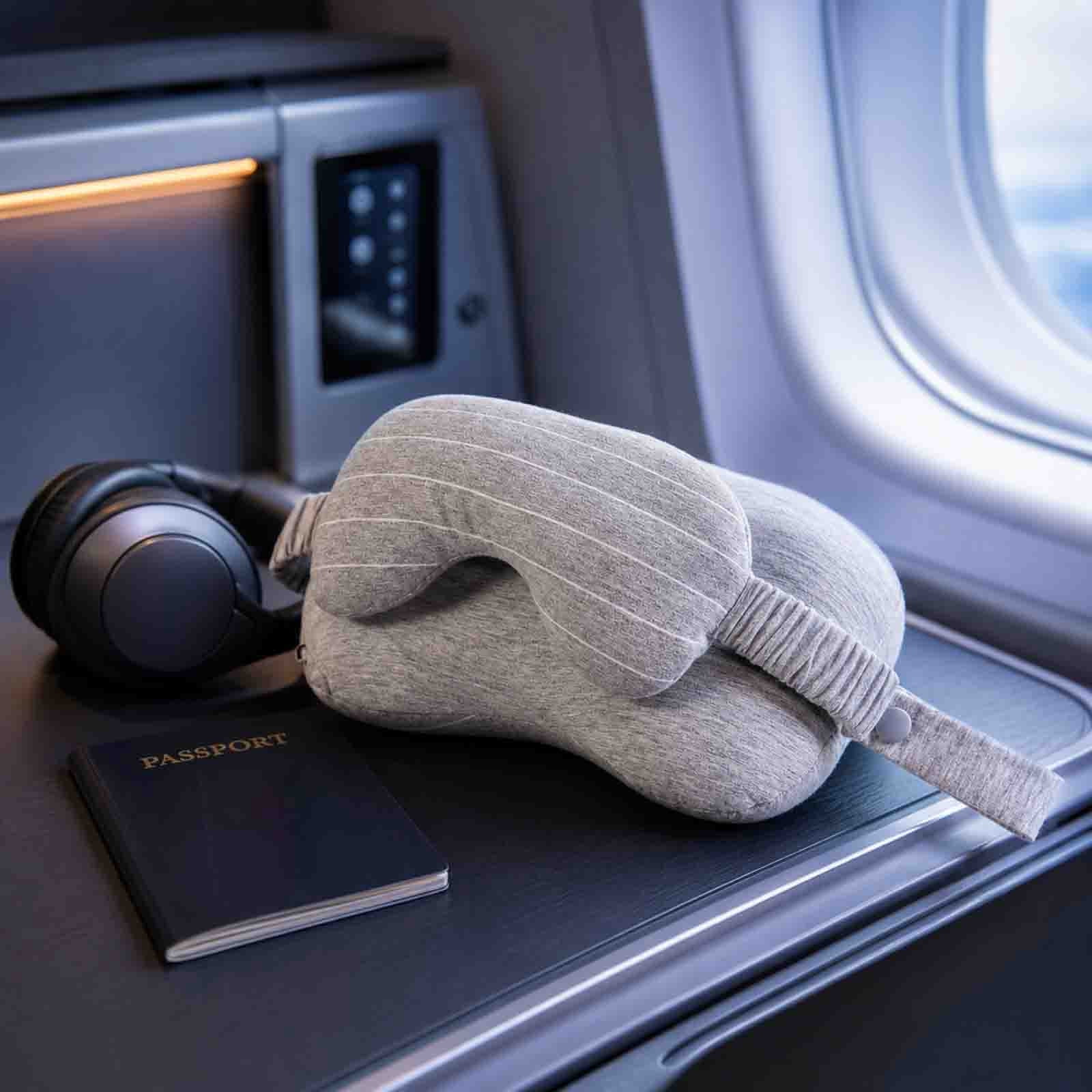 2 in 1 U Shaped Memory Foam Travel Pillow with Integrated Eye Mask ...