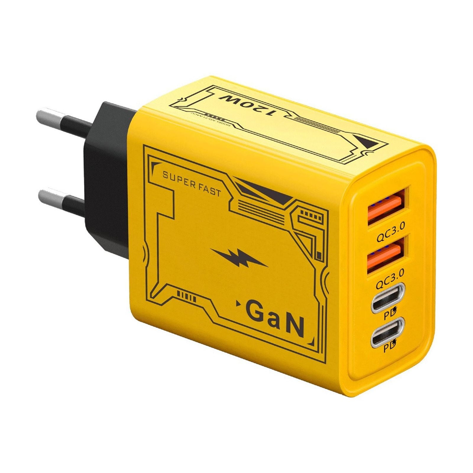 2 In 1 USB C Charger Block,Small Portable Charger,2025 120w Fast ...