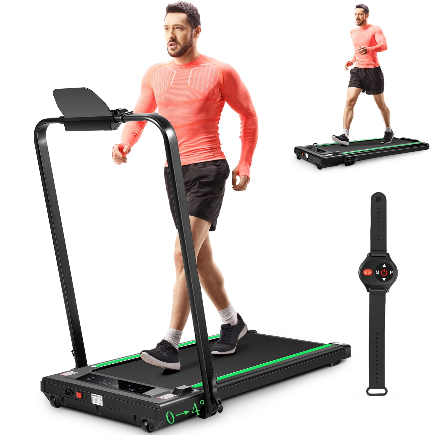 2 In 1 Under Desk Treadmill With Incline Max Treadmill 265 Lb Capacity