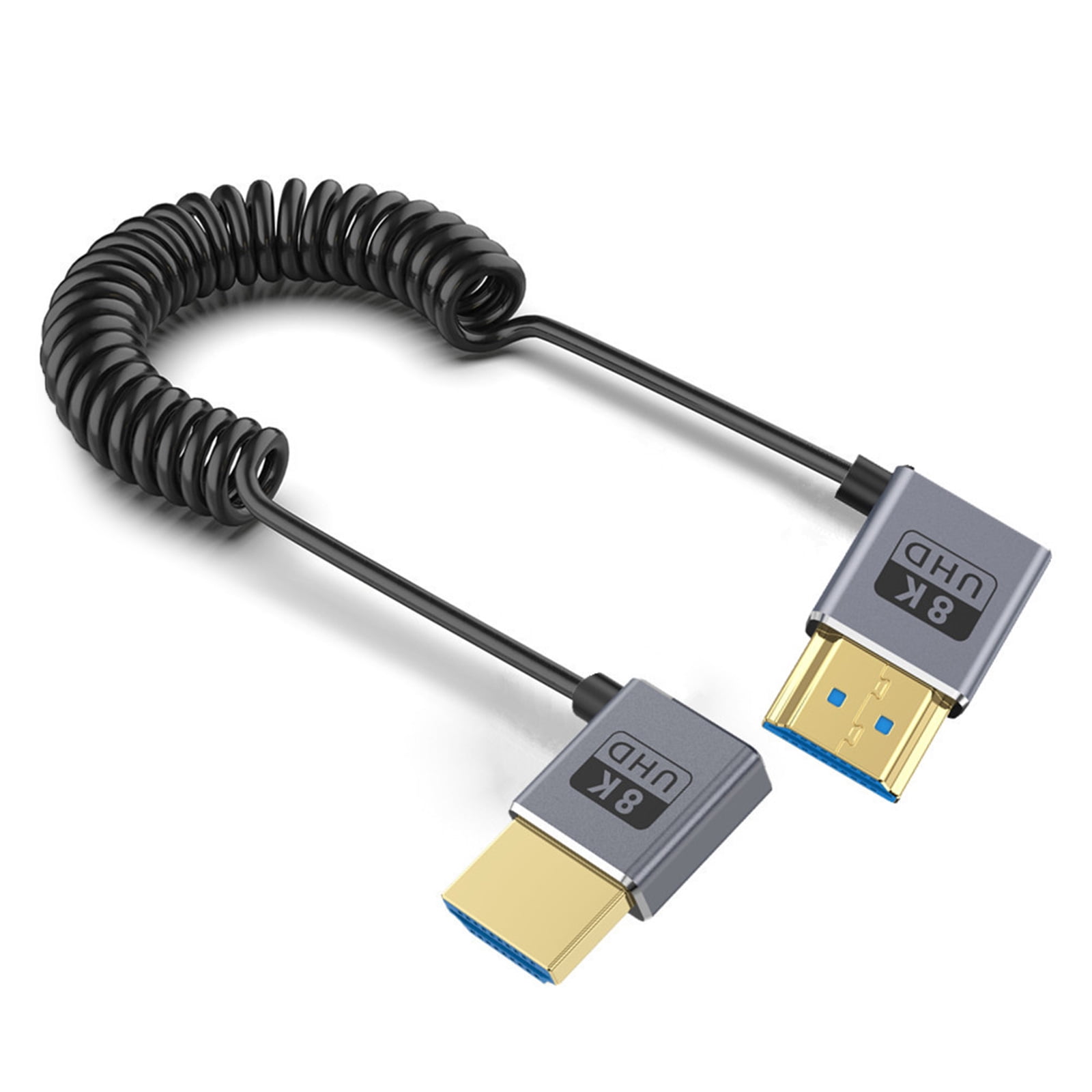 2.1 Version Coiled Video Cord 8K@60Hz Extension Cable 48Gbps for 1080p ...