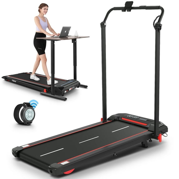 2 in 1 Walking Pad Treadmill with Adjustable Handles, 2.5HP Under Desk ...