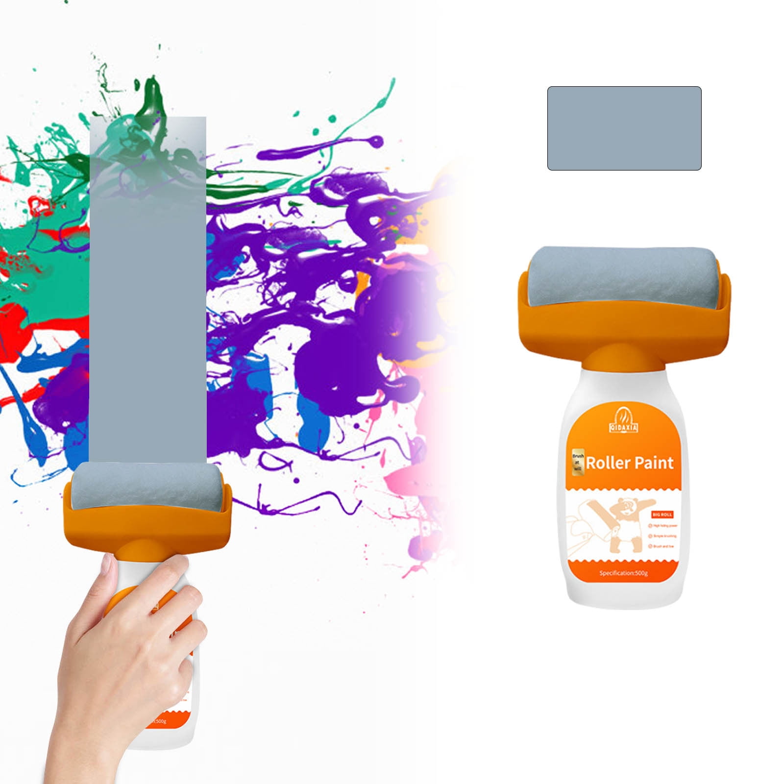 2 In 1 Wall Small Roller Paint Brush Repair Paste - Roller Brush Wall ...