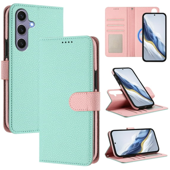 2 In 1 Wallet Case for Samsung Galaxy A36 5G, Lychee Texture PU Leather ...
