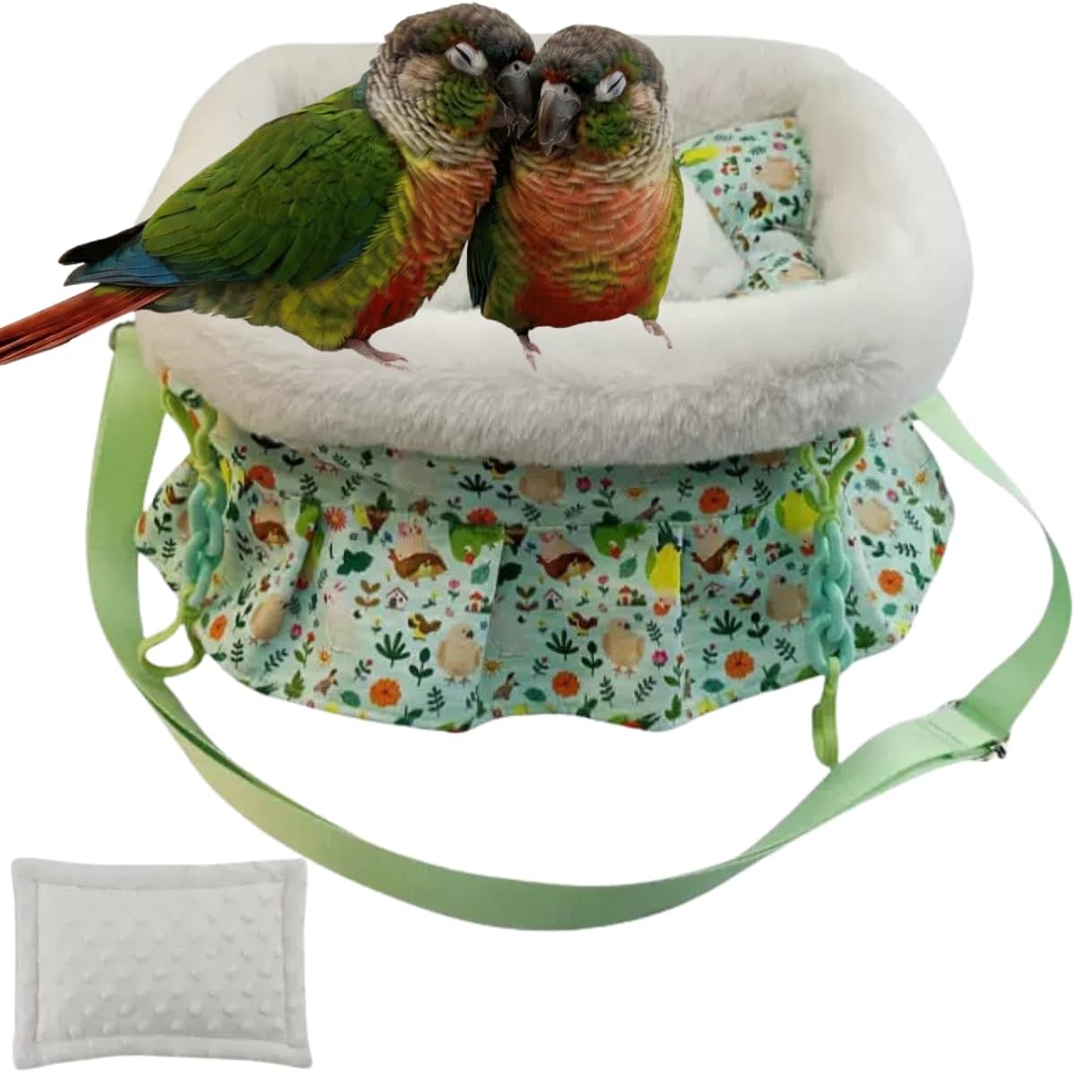 2 in 1 Warm Bird Carrier Bag, Bird Hammock Bed for Cage, Winter Travel ...