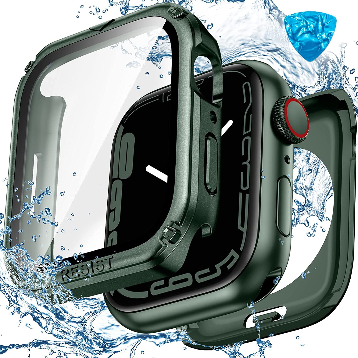 [2 in 1] for Waterproof Apple Watch Screen Protector Case SE Series 6 5 ...