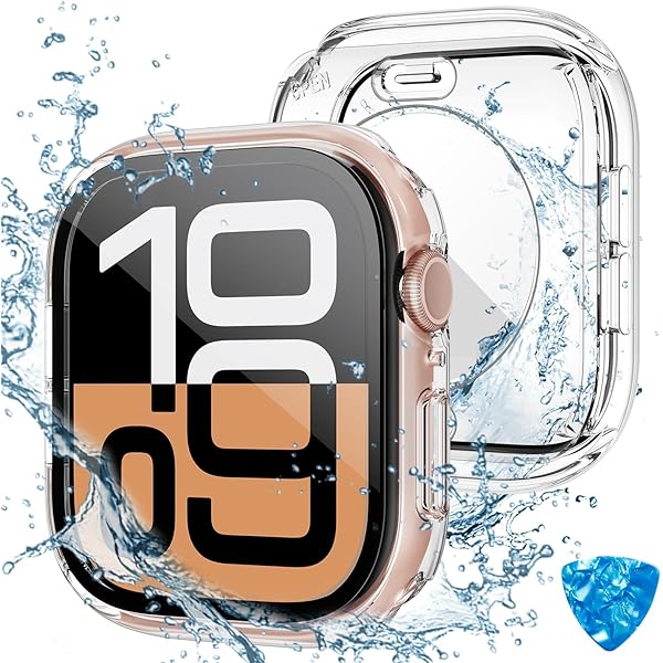 (2 in 1) for Waterproof Apple Watch Screen Protector Case Series 11/10 ...