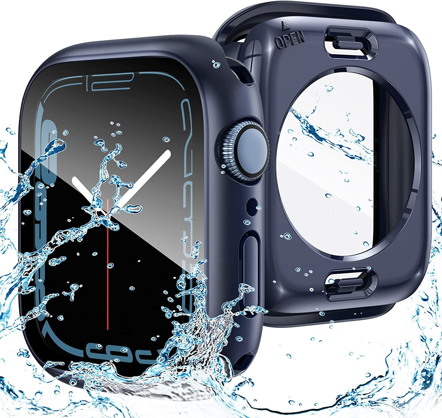 2 in 1 Waterproof Case for Apple Watch Screen Protector 40mm Series 6/5 ...