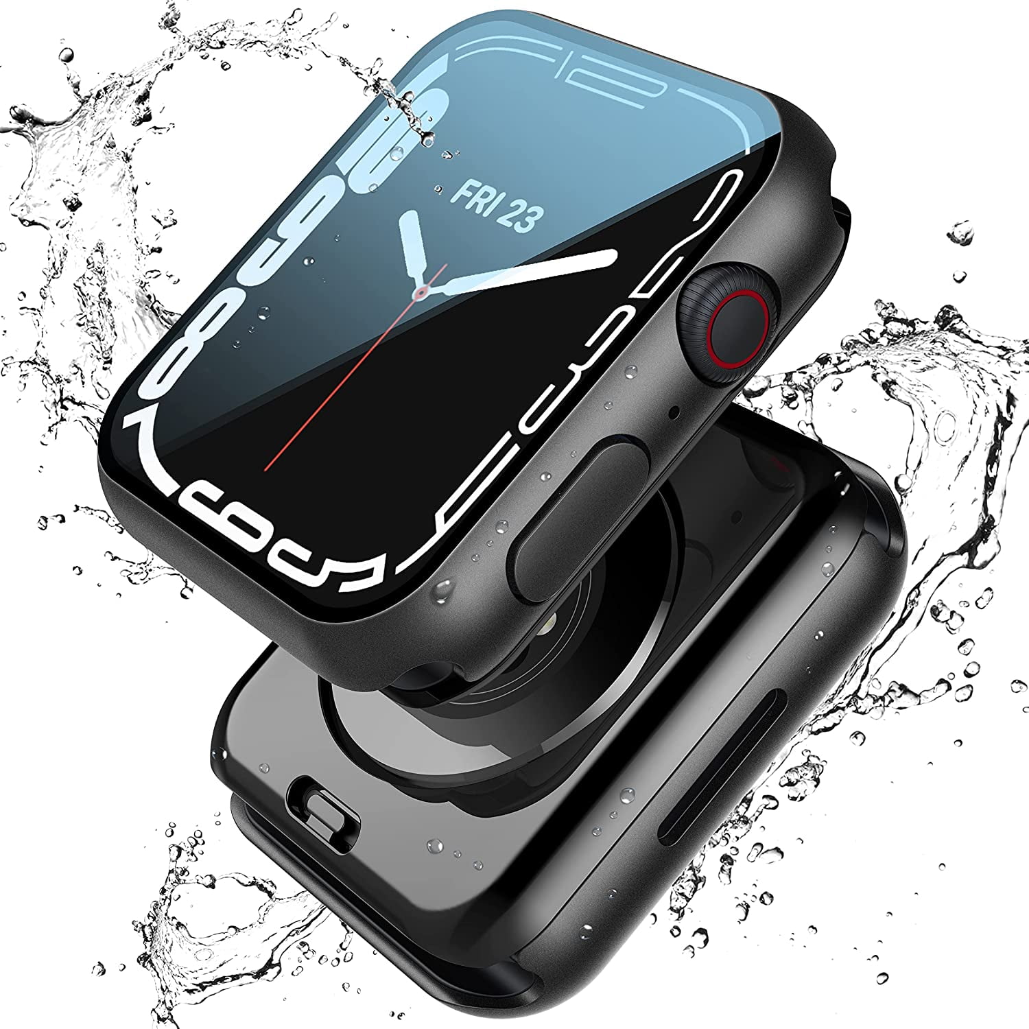 [2 in 1] Waterproof Case with Tempered Glass Screen Protector for Apple ...