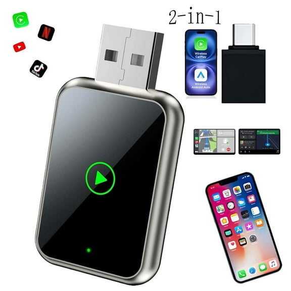 erfcxs CarPlay Wireless Adapter For Easily Wired To Wireless CarPlay ...
