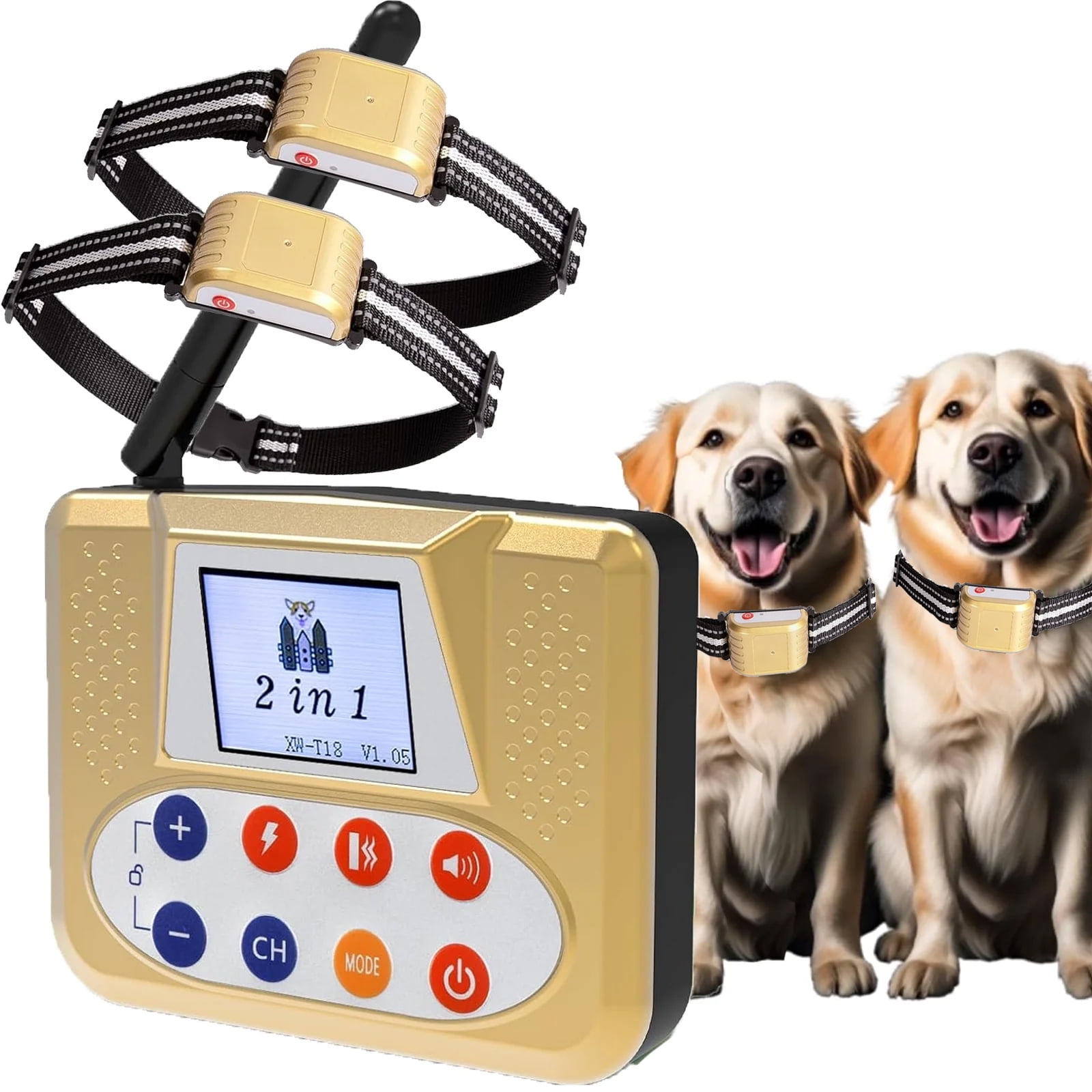 2 in 1 Wireless Dog Fence System, 50-990FT Electric Fence for Dogs with ...