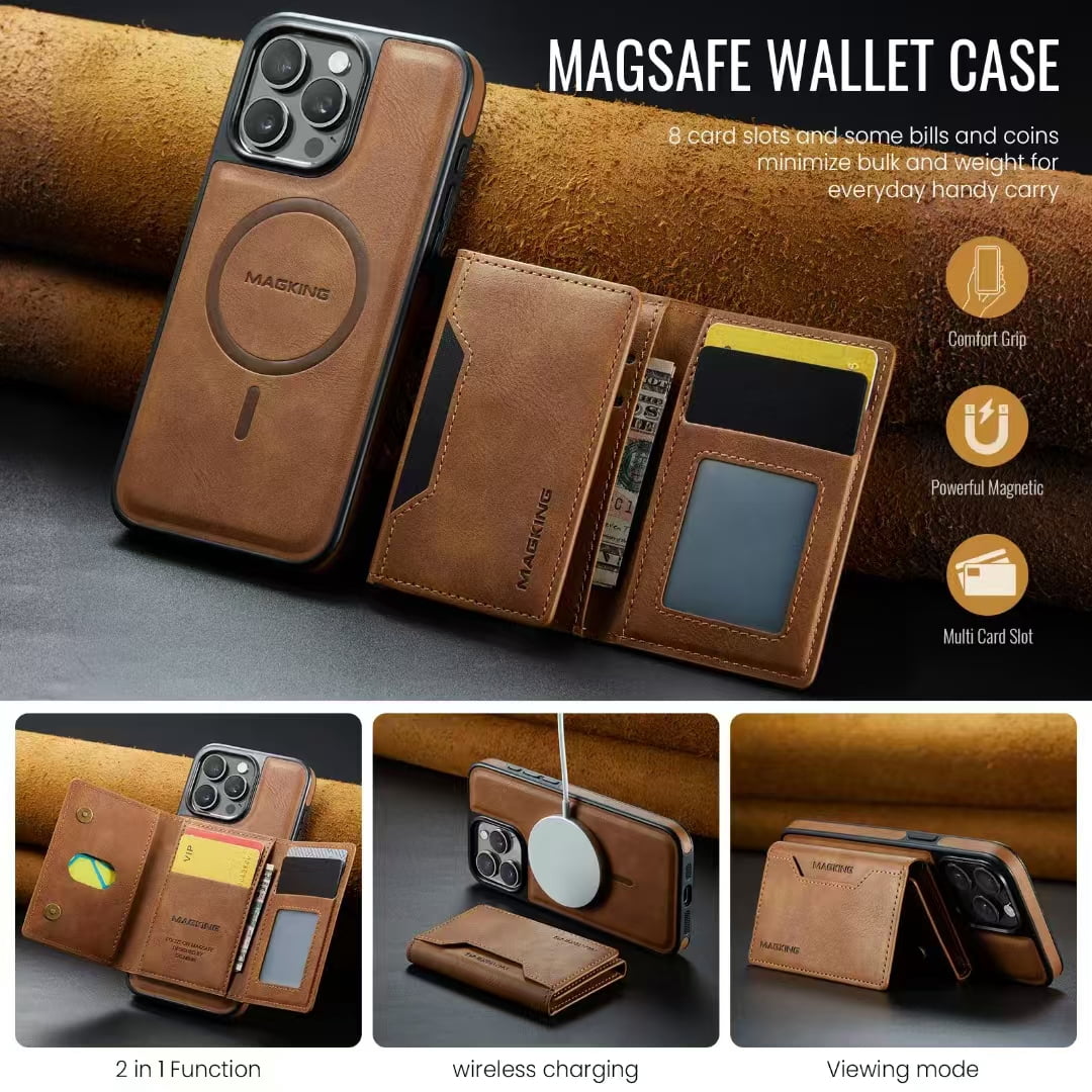 2 in 1 detachable magnetic cards Solt wallet leather phone case for ...