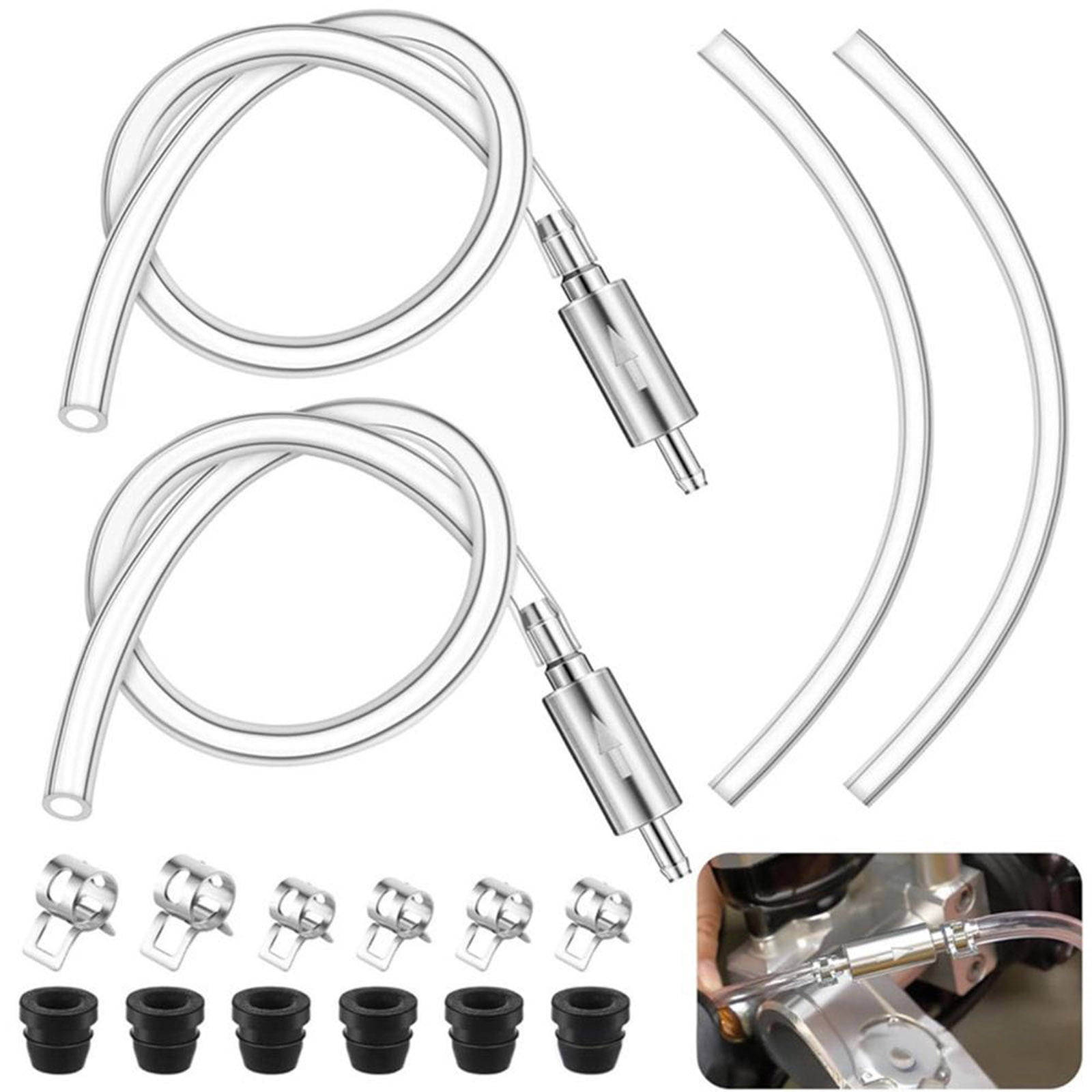 2/1 sets Brake Bleeder Hose, One Way Check Valve Tube Bleeding Tool Kit ...