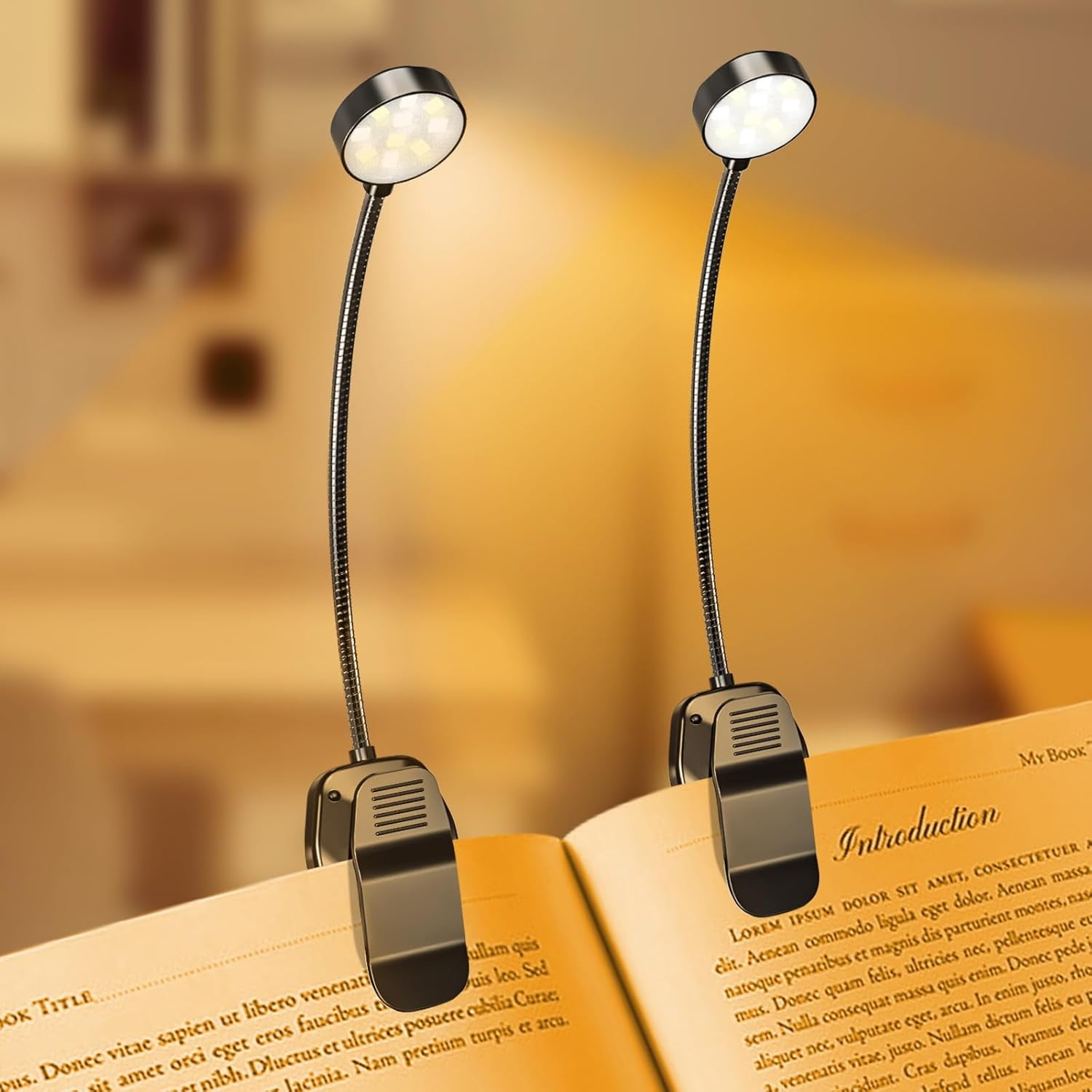 2 10 Book Light for Reading in Bed - Eye Caring 3 Color Temperatures, 3 ...