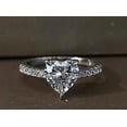 2.10Ct Heart Cut Simulated Diamond Women's Ring 14K White Gold Plated ...