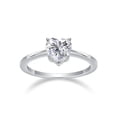 2.10Ct Heart Cut Simulated Diamond Women's Ring 14K White Gold Plated ...