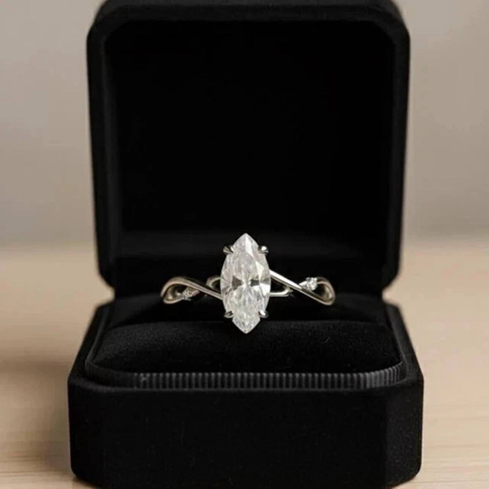 2.10Ct Marquise Cut Simulated Diamond Women's Ring 14K White Gold ...