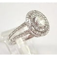 2.10Ct Oval Cut Simulated Diamond Women's Ring 14K White Gold Plated ...