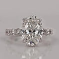 2.10Ct Oval Cut Simulated Diamond Women's Ring 14K White Gold Plated ...
