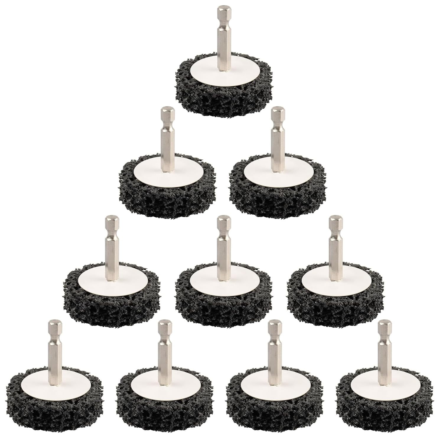 2" 10Pcs Strip Disc with 1/4" Hex Shank - Paint Stripper Wheel for Rust ...