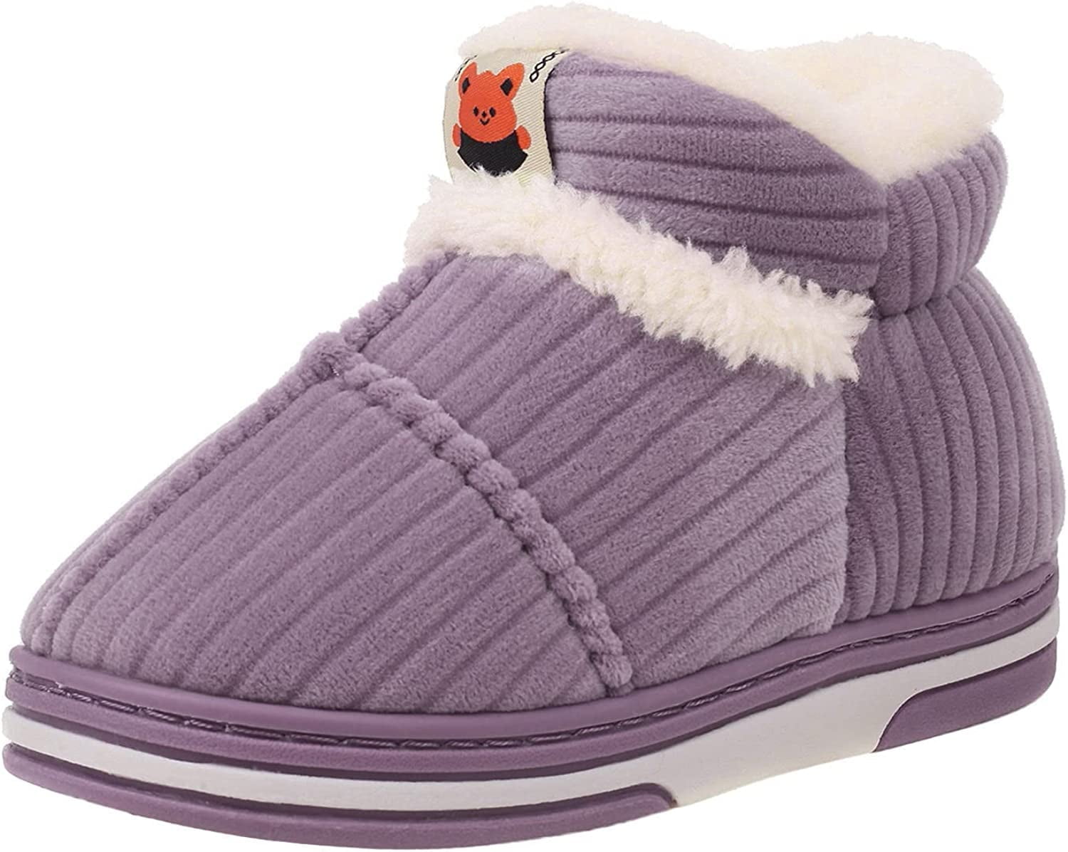 2-10T Kids Suede Boots Childrens Shoes Winter Furry Shoes Flat Heel ...