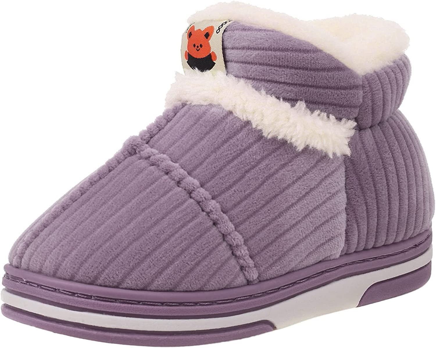 2-10T Kids Suede Boots Childrens Shoes Winter Furry Shoes Flat Heel ...