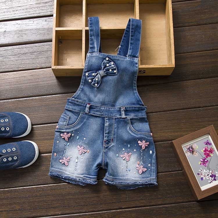 2-11T Summer Children Kids Little Girls Romper Shorts Denim Overalls ...