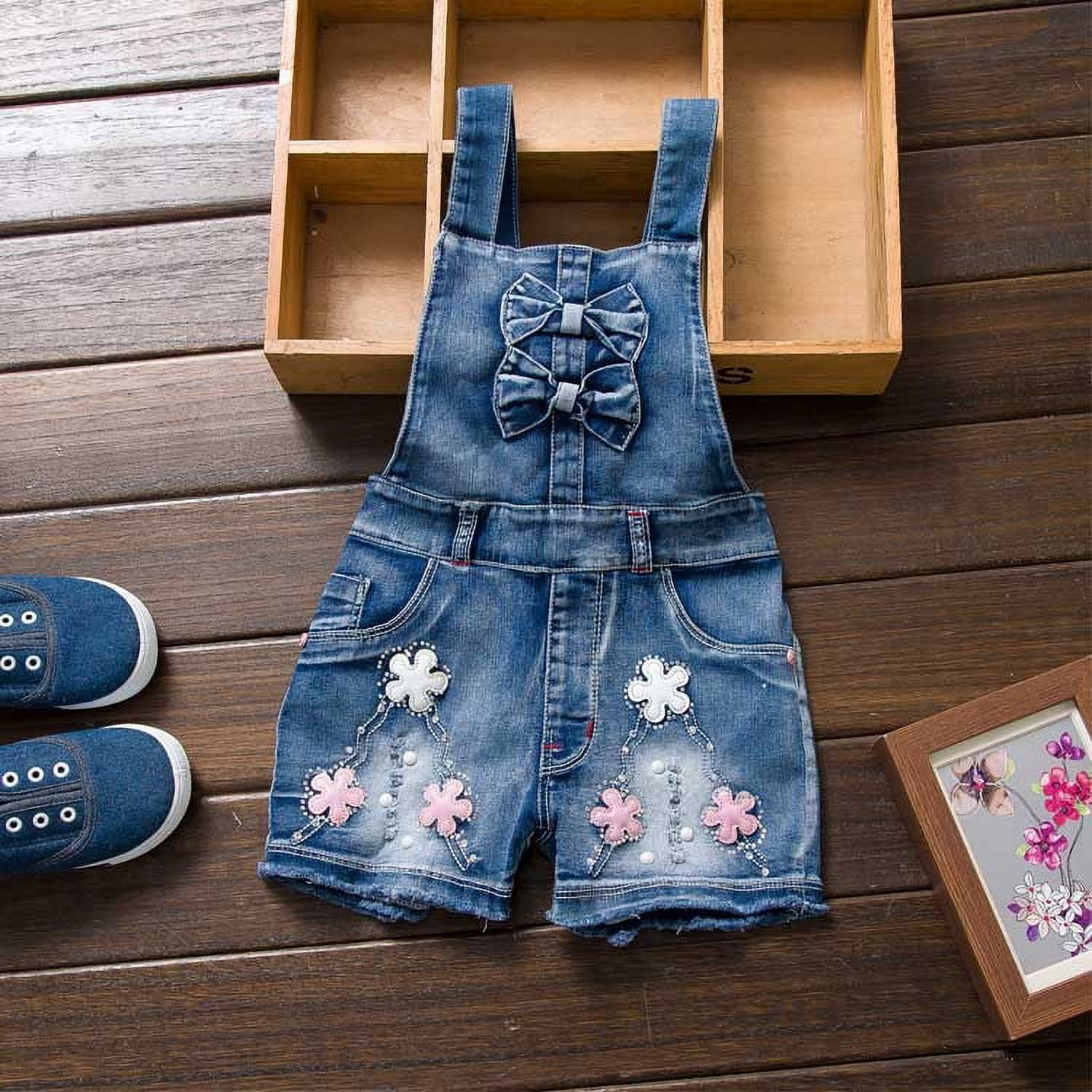 2-11T Summer Children Kids Little Girls Romper Shorts Denim Overalls ...