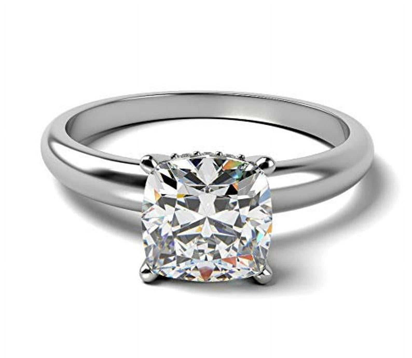 Diamond-Capitals 2.12 Ct Round Diamond Engagement & Wedding Ring, Solid ...