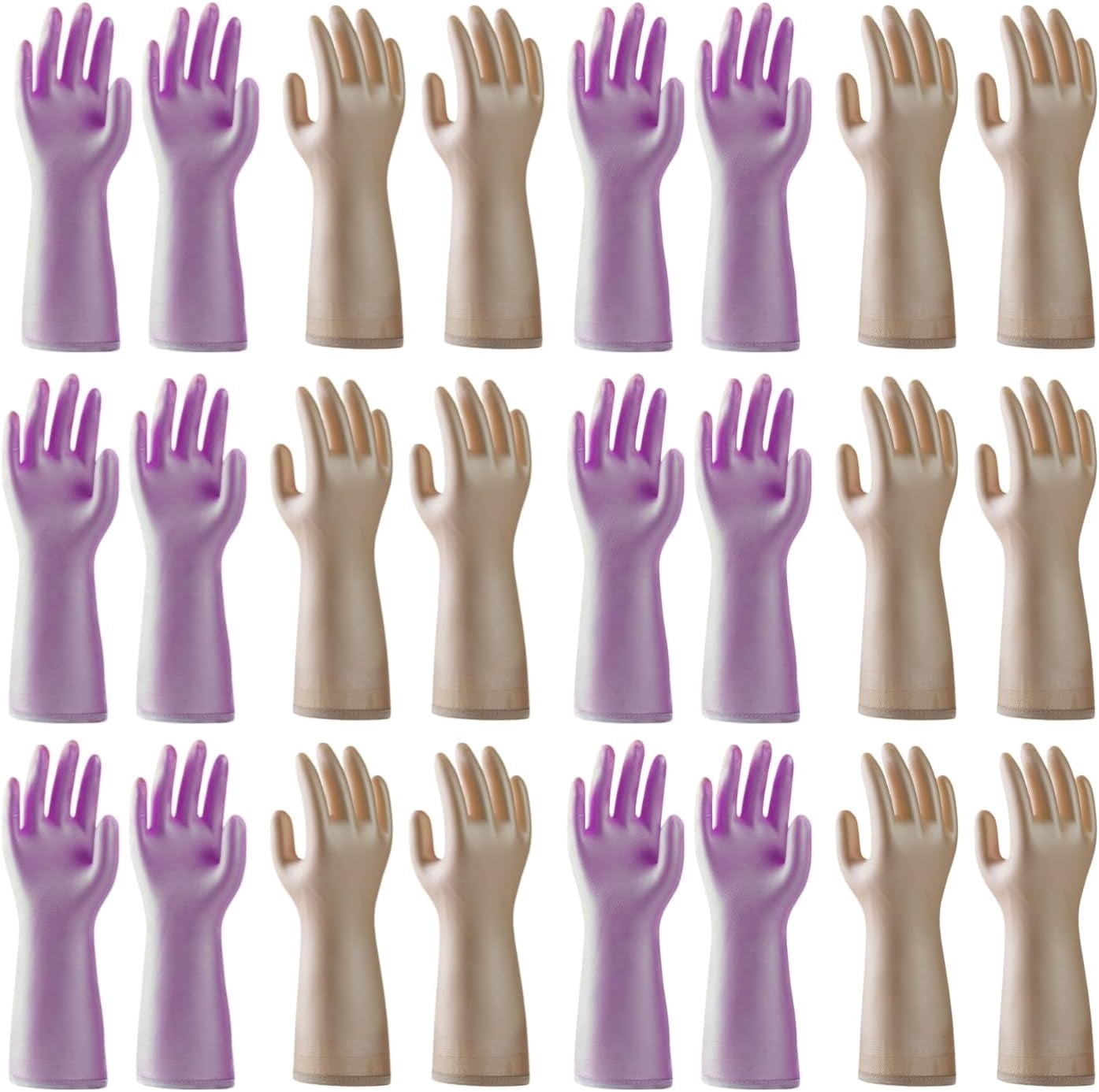 2-12 Pairs Gloves for cleaning bathroom,NO ODOR,Stay On Comfort Fit No ...