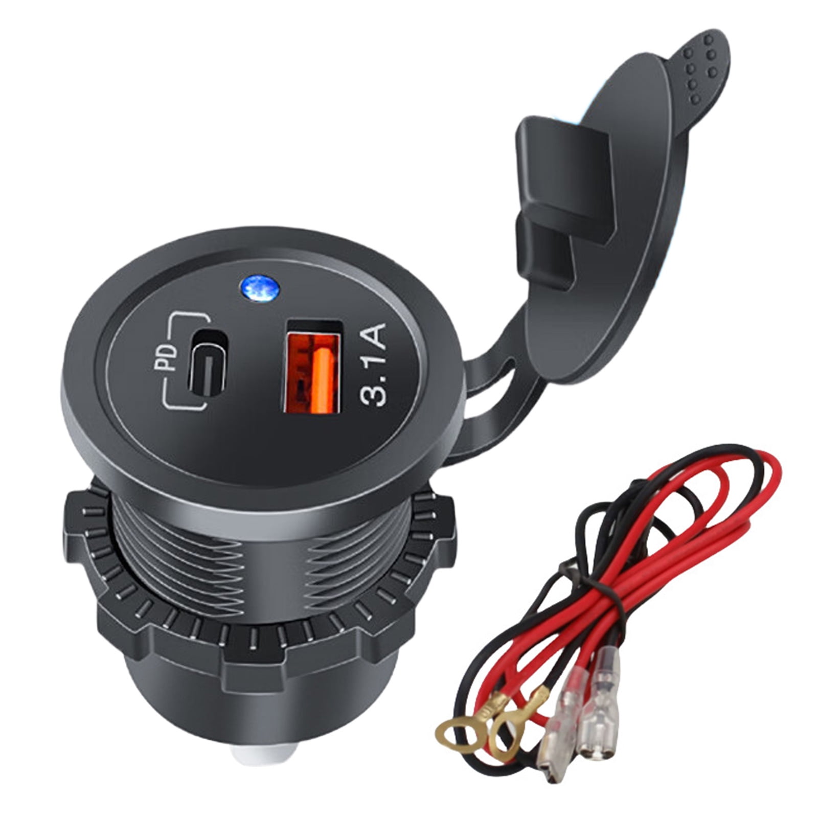 2. 12V-24V Port Car Adapter with Rapid Charging, Overheat Prevention ...