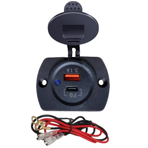 2. 12V-24V Port Car Adapter with Rapid Charging, Overheat Prevention ...