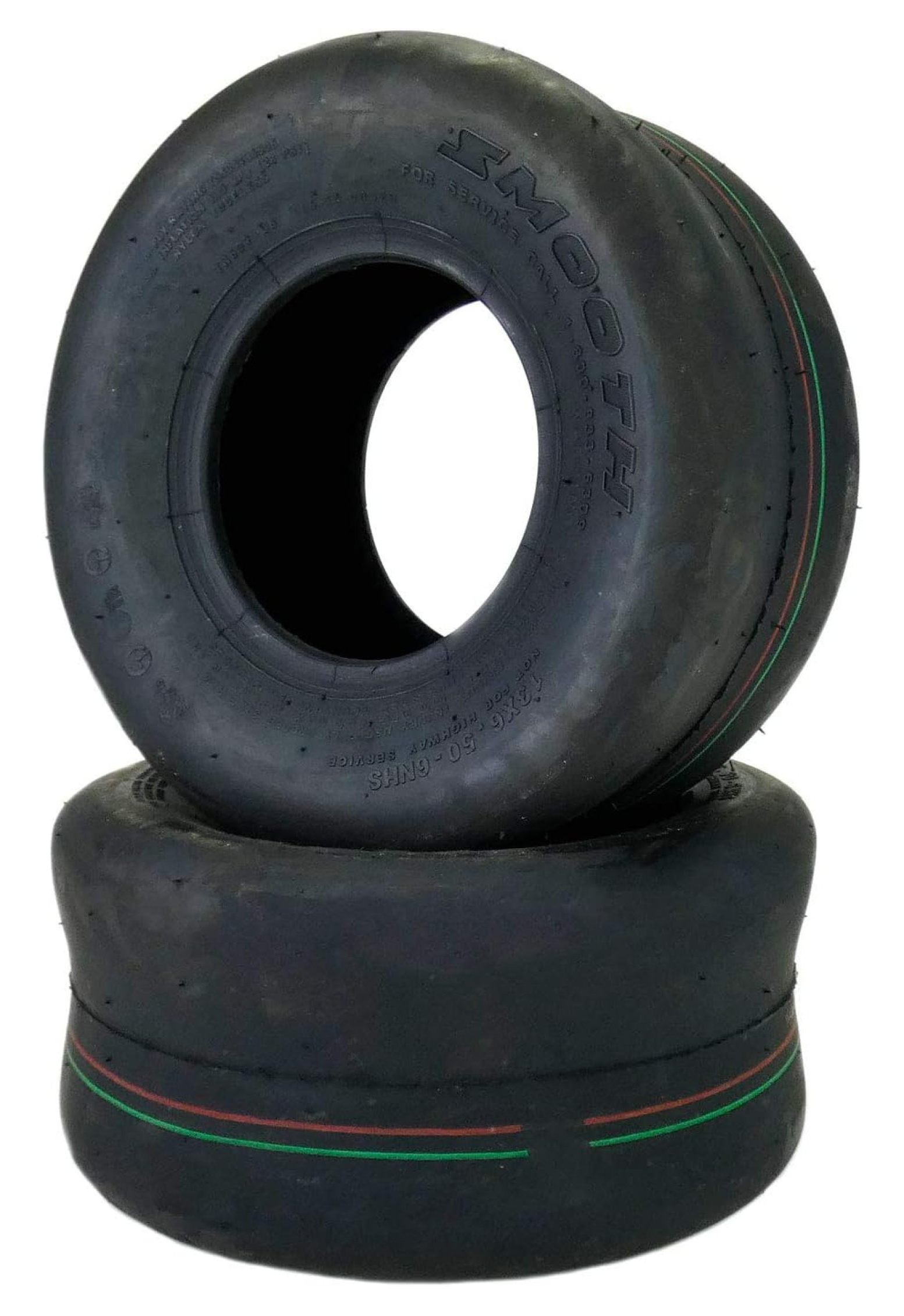 (2) 13x6.50-6 Smooth 4 Ply Tires Scag, Gravely, Hustler, Toro, Ferris ...