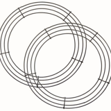 (2) 14 Inch Round Wreath Metal Frame Pack of 2, Rings for Christmas New ...