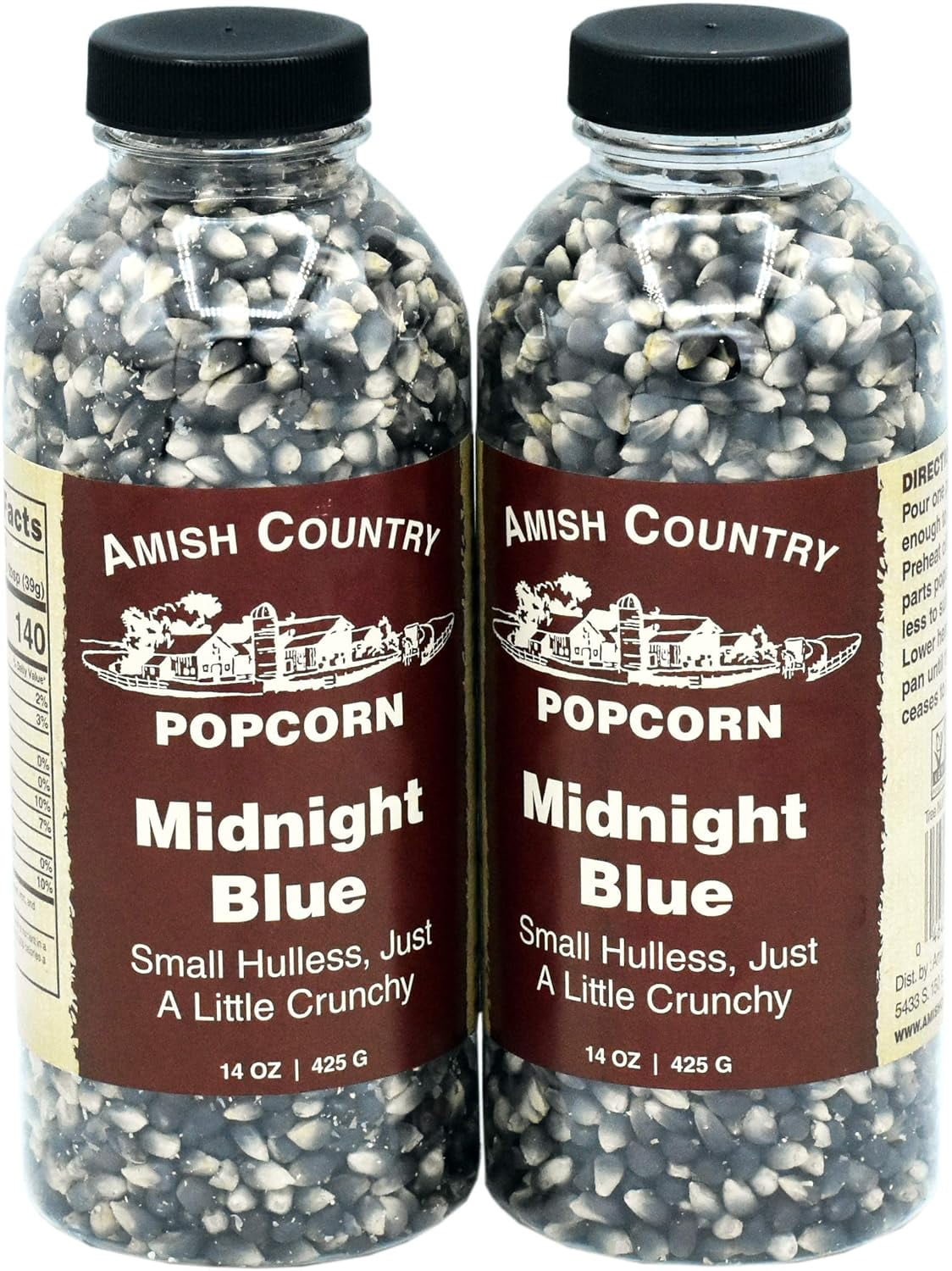 2-14 oz Bottles Midnight Blue Kernels Old Fashioned, Non-GMO and Gluten ...