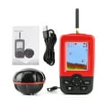 2?148ft Depth Fish Finder with 100m Wireless Sonar Sensor Fish Detect ...