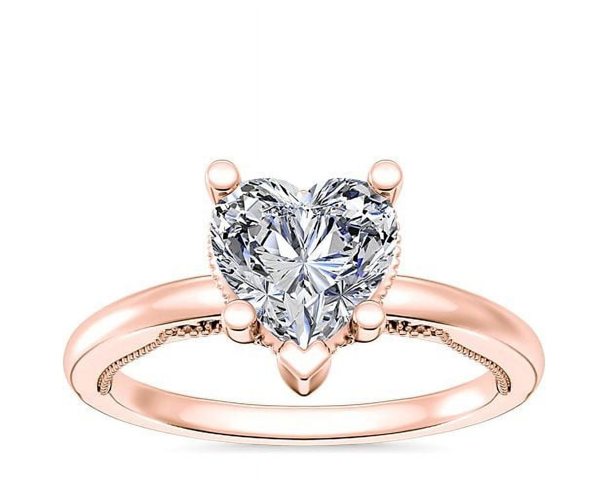 2.15 Carat Heart Cut Moissanite Diamond Shiny Engagement Ring for her ...