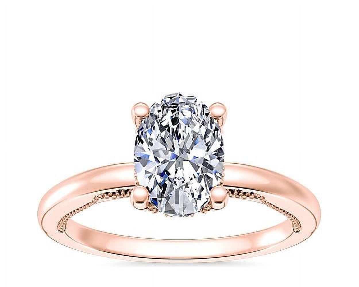 2.15 Carat Oval Cut Moissanite Diamond Sparkle Engagement Ring for ...