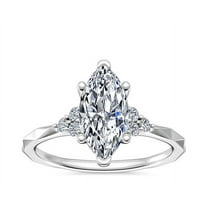 2.15 Carat Excellent Oval Cut Moissanite Halo Engagement Ring for Women ...