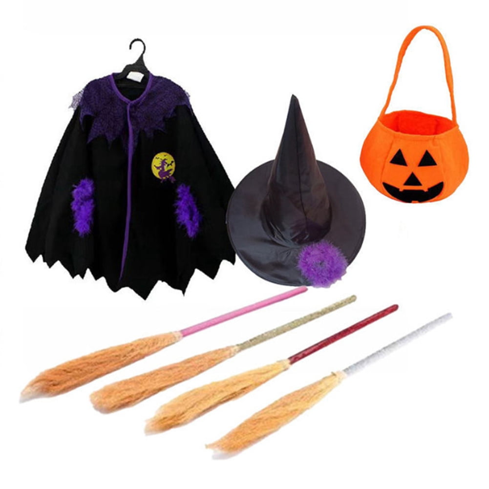2-15Y Kids Teens Girls Boys Halloween Costume Props Black Short Cloak ...