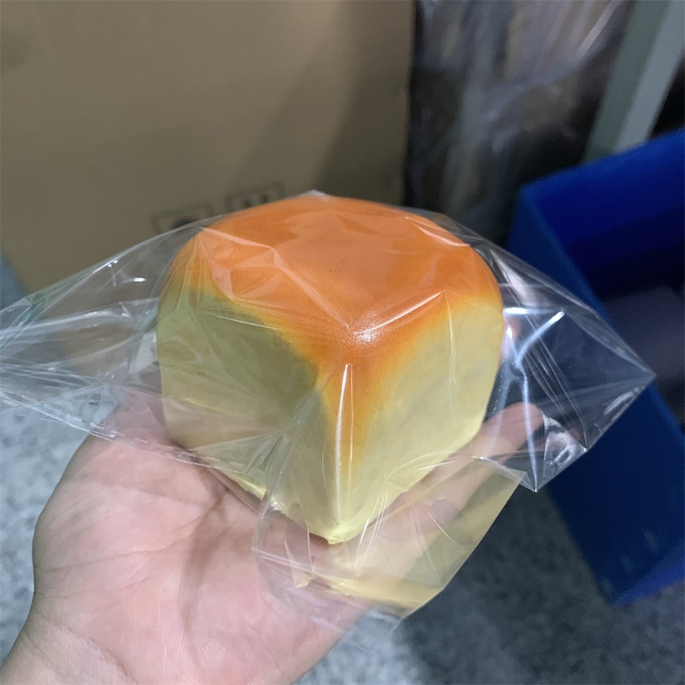 2.16inch Hawaiian Bread Roll Soft Touch Small Block Toast Plastic Food ...