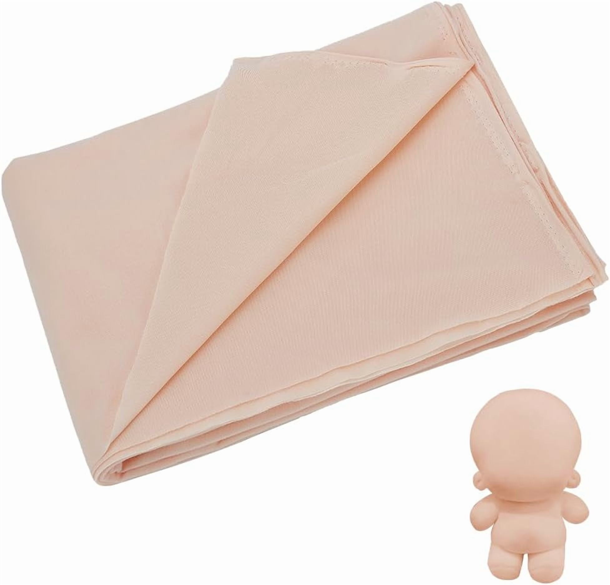 2.18 Yards Skin Tone Polyester Plush Surface Skin Fabric for Making ...