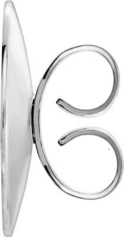 2 - 18K White Gold Heavyweight Friction Earring Back with 10 mm Pad ...