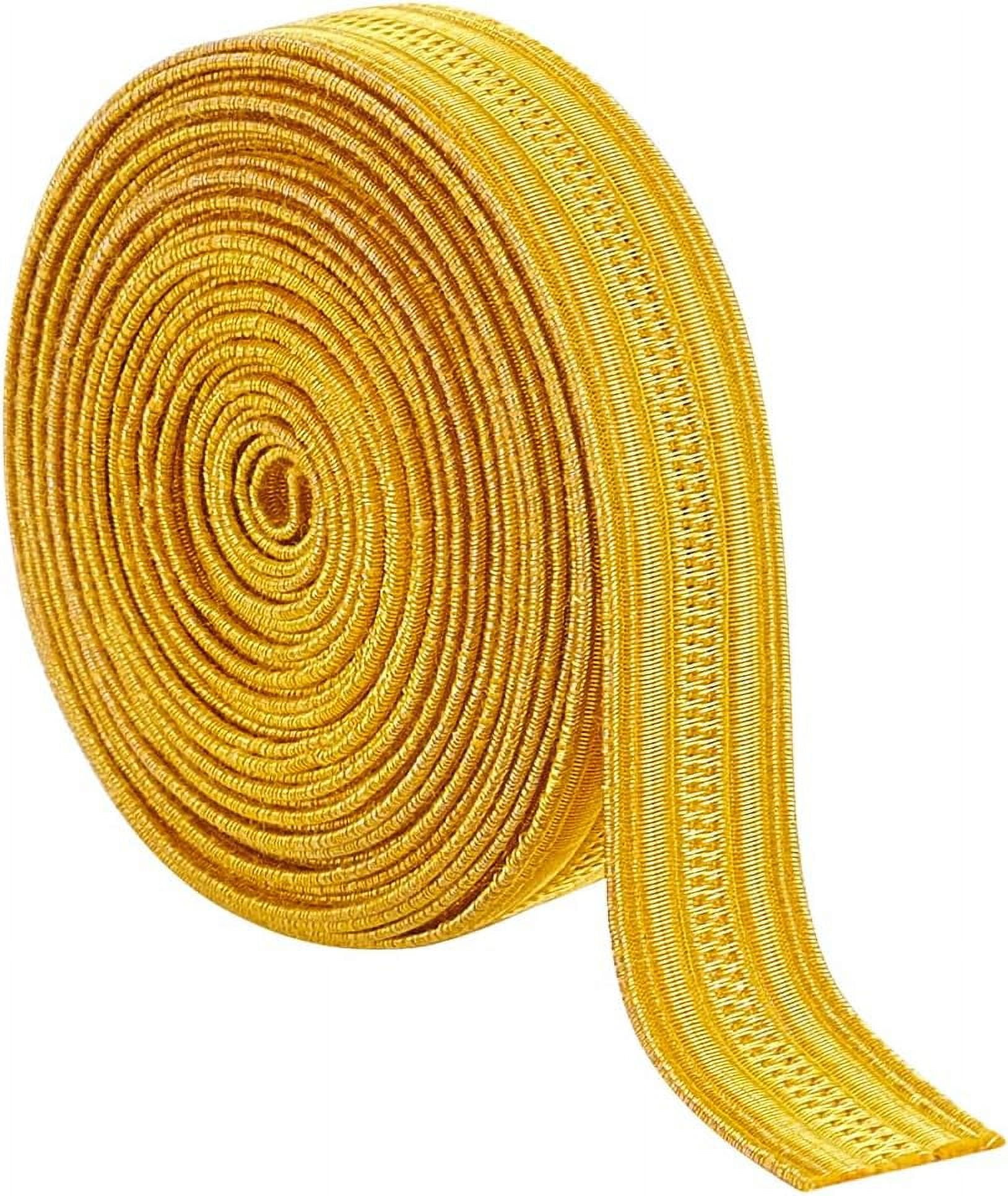 2.19 Yards Metallic French Bullion Braid Ribbon 3/8 inch Wide Golden ...