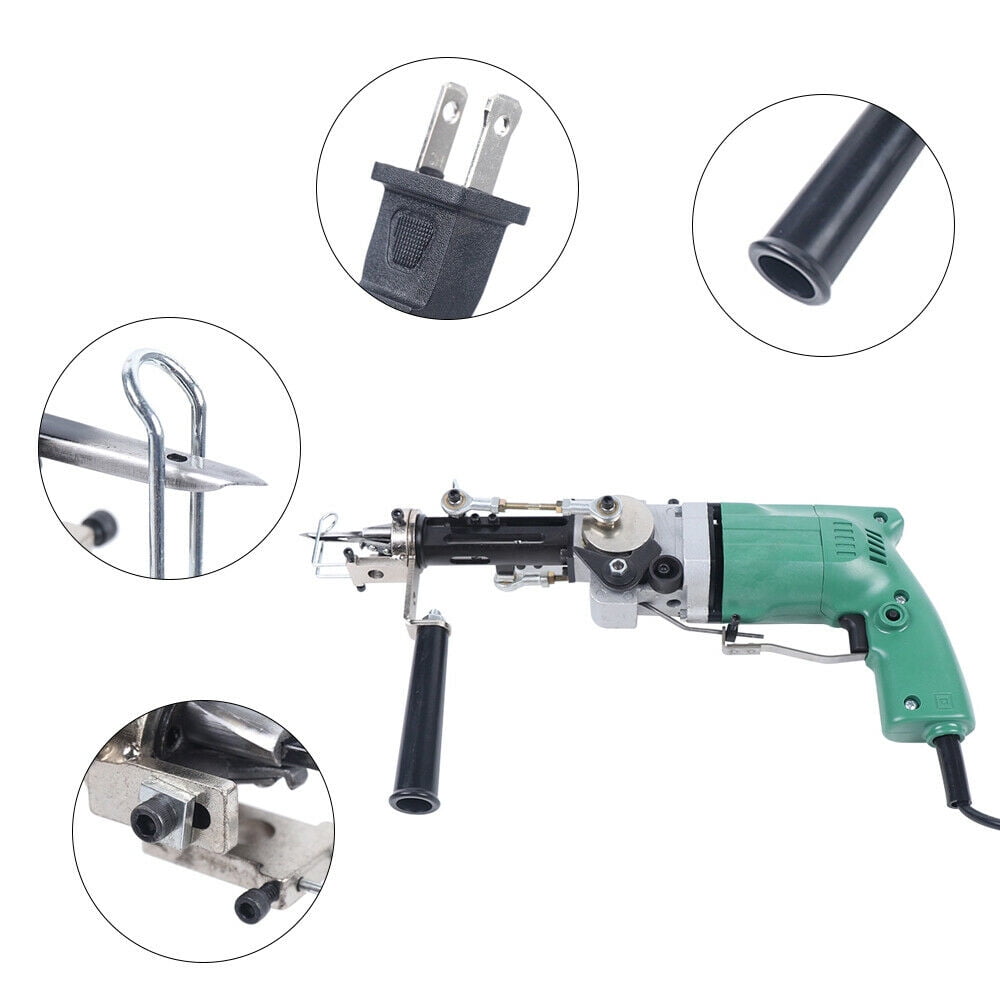 2 in 1Electric Carpet Hand Tufting Gun Cut/Loop Pile Weaving Flocking ...