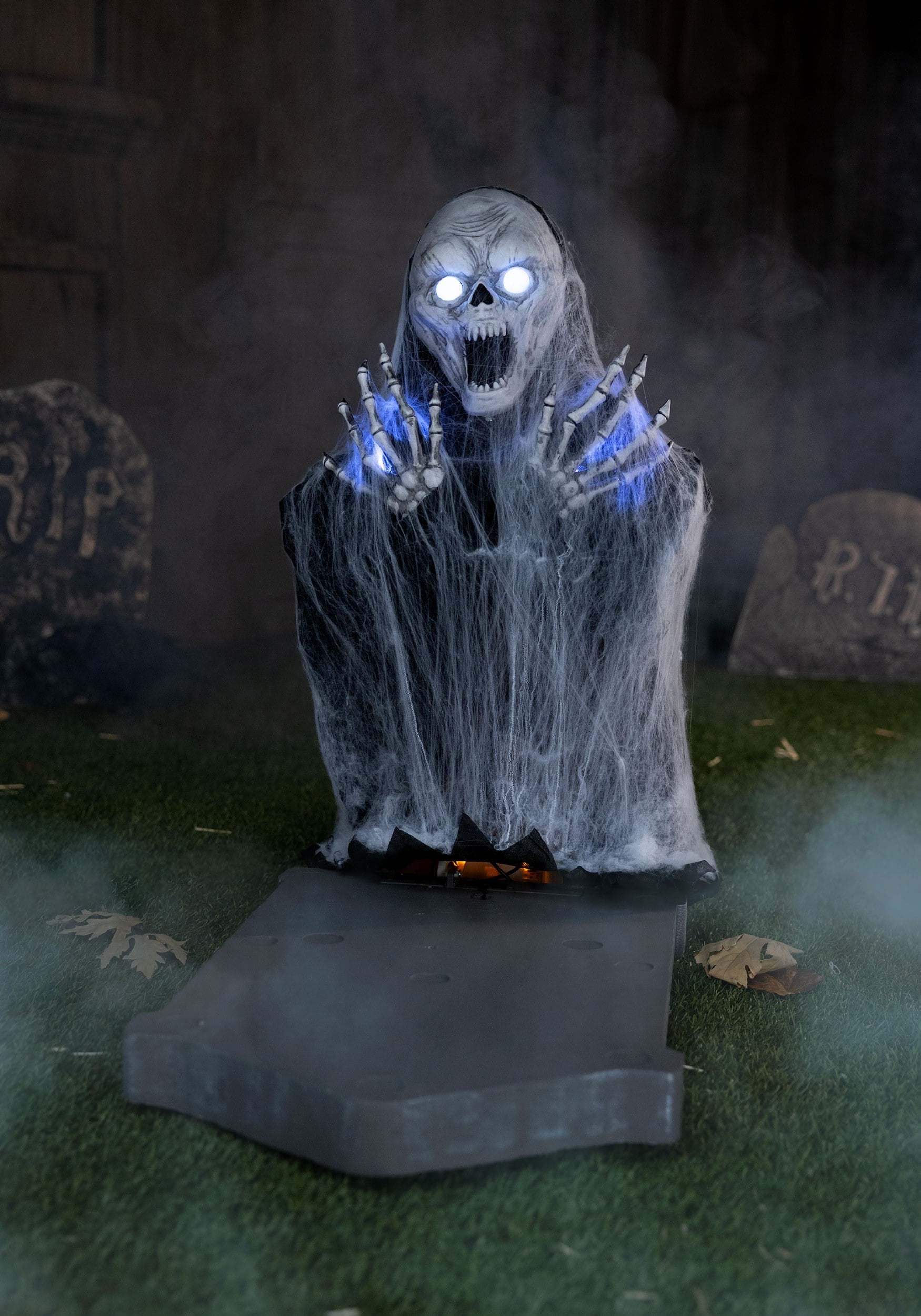 2.1FT Jump Scare Skull and Tombstone Animated Decoration - Tekky ...