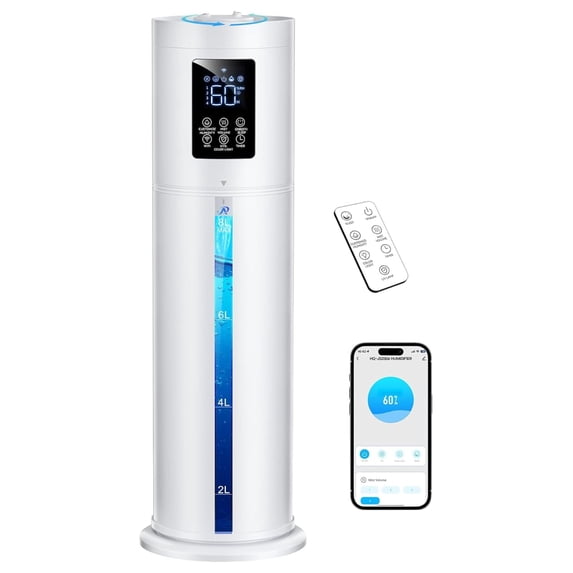 2.1Gal/8L Smart Humidifier Large Room, Top Fill Humidifiers for Bedroom ...