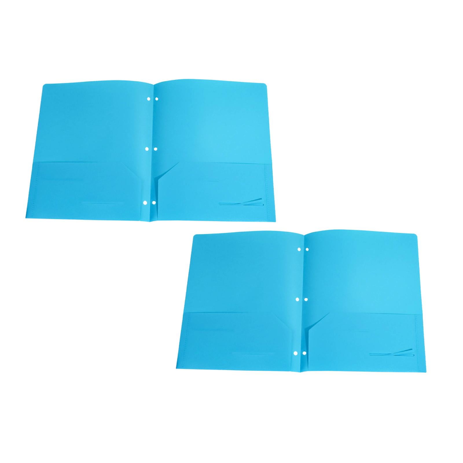 2/1PCS Plastic File Folders with Pockets, Heavy Duty Pocket Folder, 2 ...