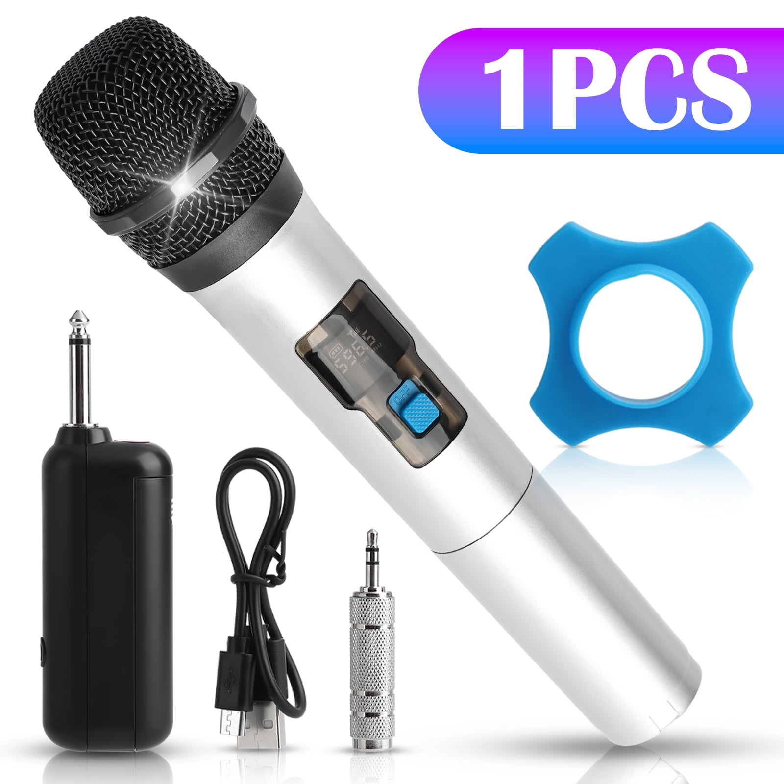 2/1Pcs Wireless UHF Microphone, TSV Handheld Dynamic Mic with 6. 3mm ...